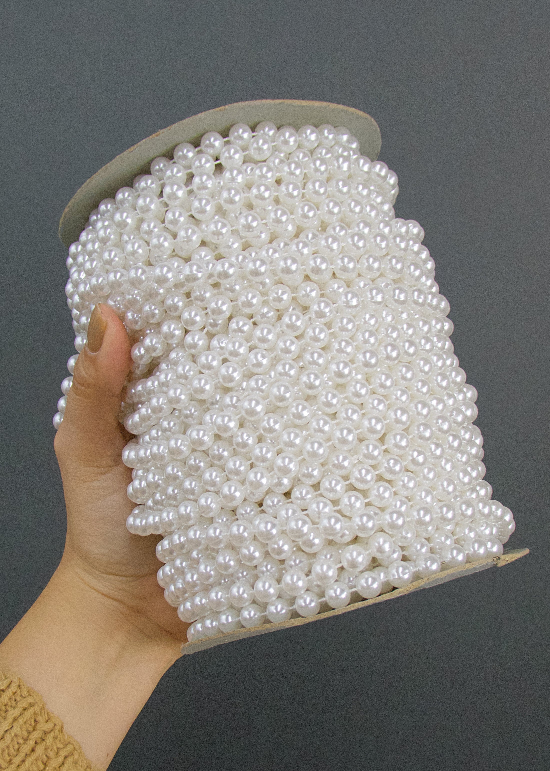 8mm Off White Pearl Roll, 40 Yards – ShopJemme