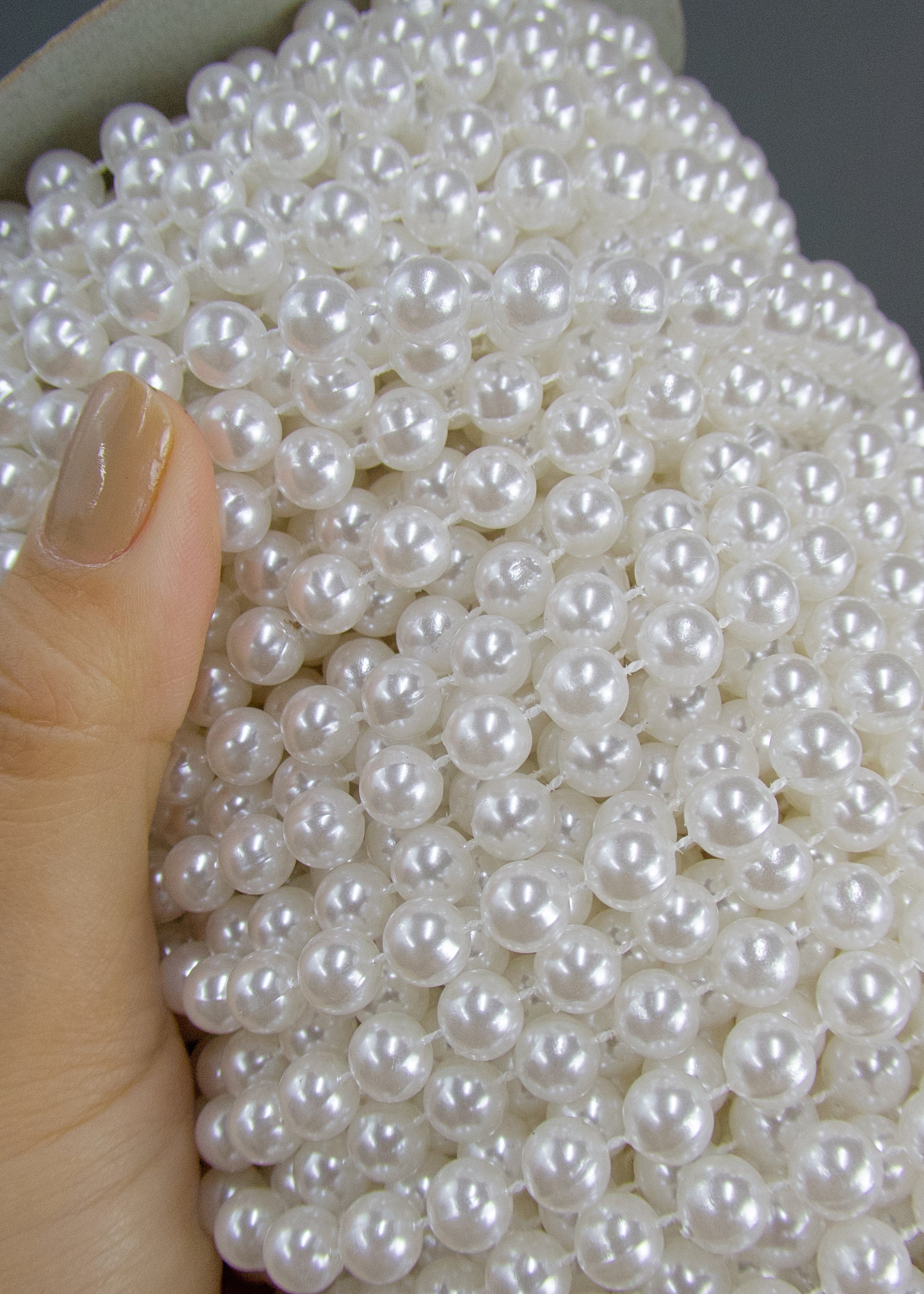 8mm Off White Pearl Roll, 40 Yards – ShopJemme