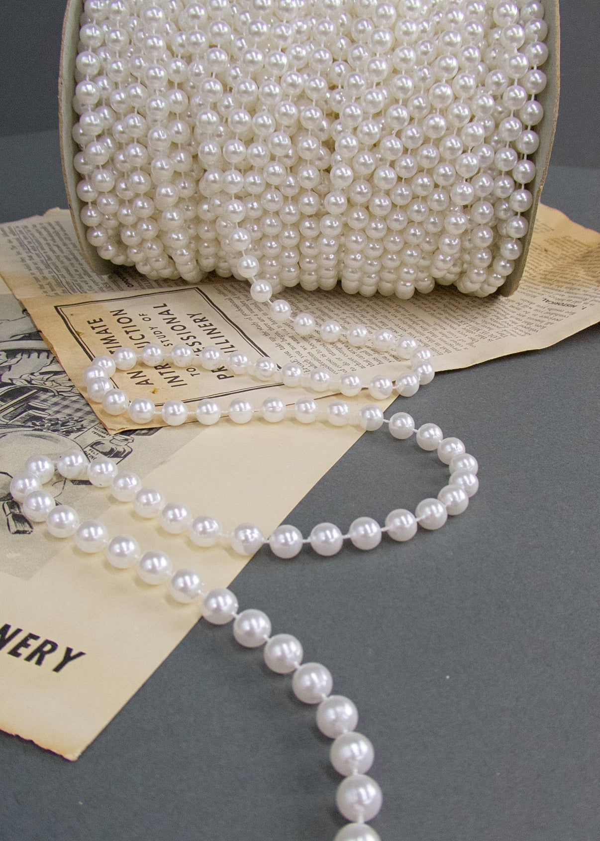 8mm Off White Pearl Roll, 40 Yards – ShopJemme