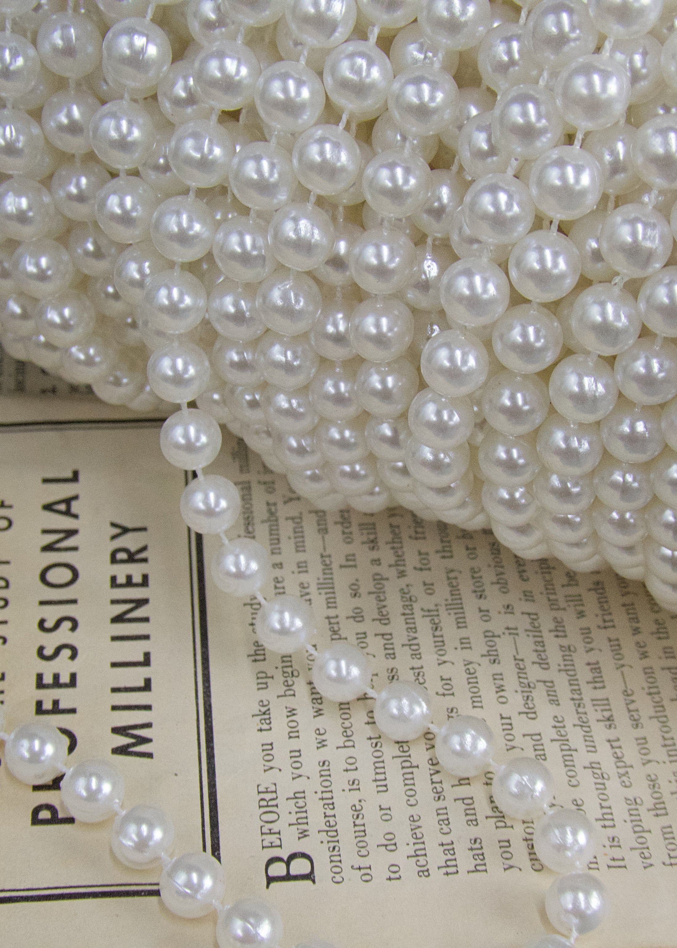 8mm Off White Pearl Roll, 40 Yards – ShopJemme