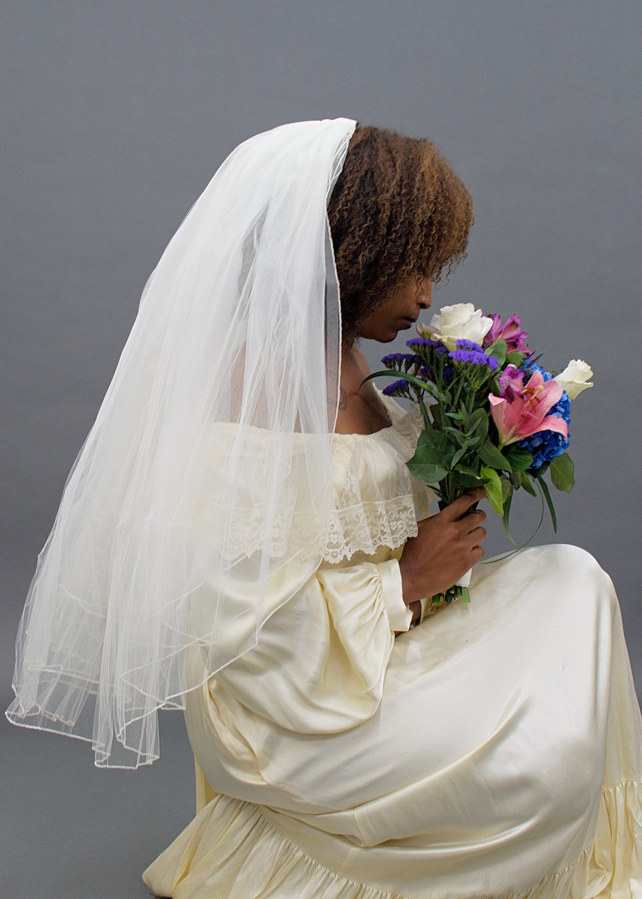 Hannah Three Tier Ivory Veil – ShopJemme