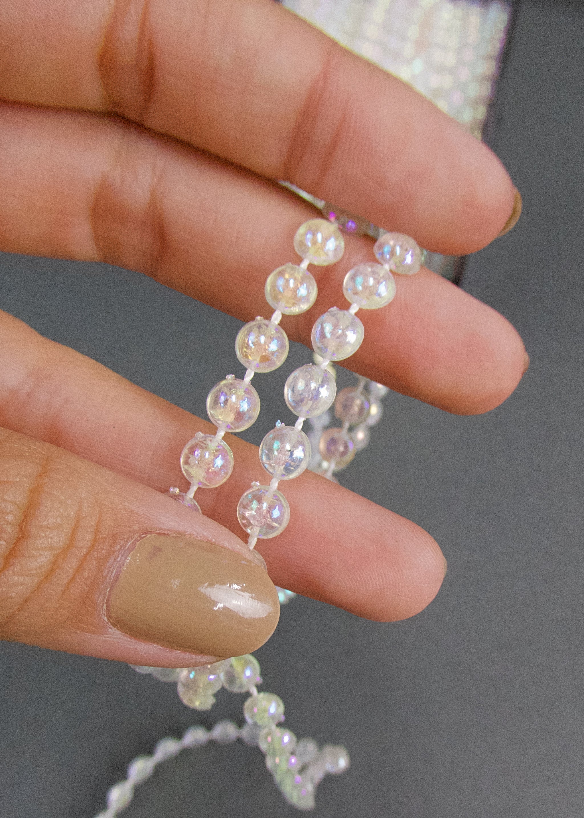 5mm Iridescent Flattened Back Bead Roll, 25 Yards – ShopJemme