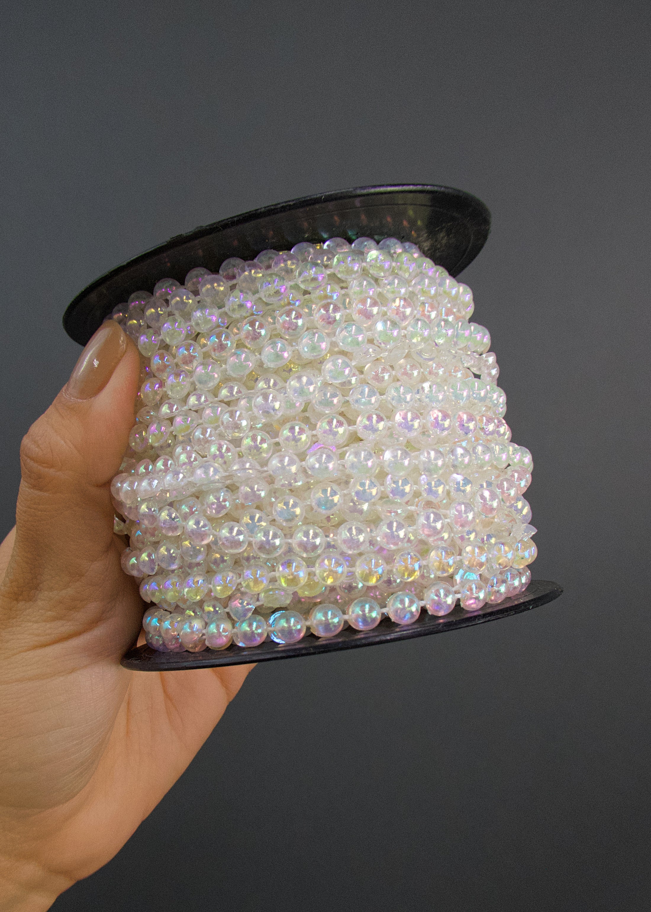 5mm Iridescent Flattened Back Bead Roll, 25 Yards – ShopJemme