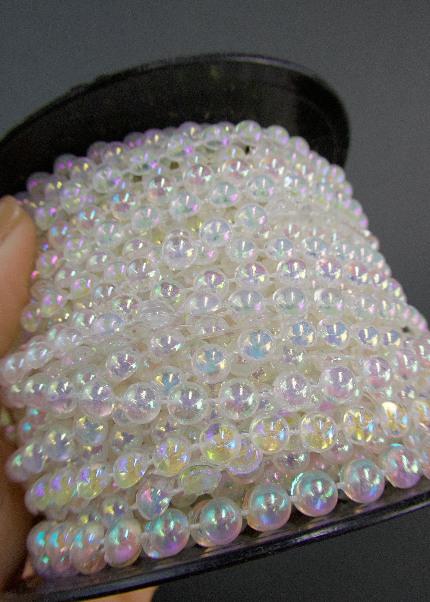 5mm Iridescent Flattened Back Bead Roll, 25 Yards – ShopJemme