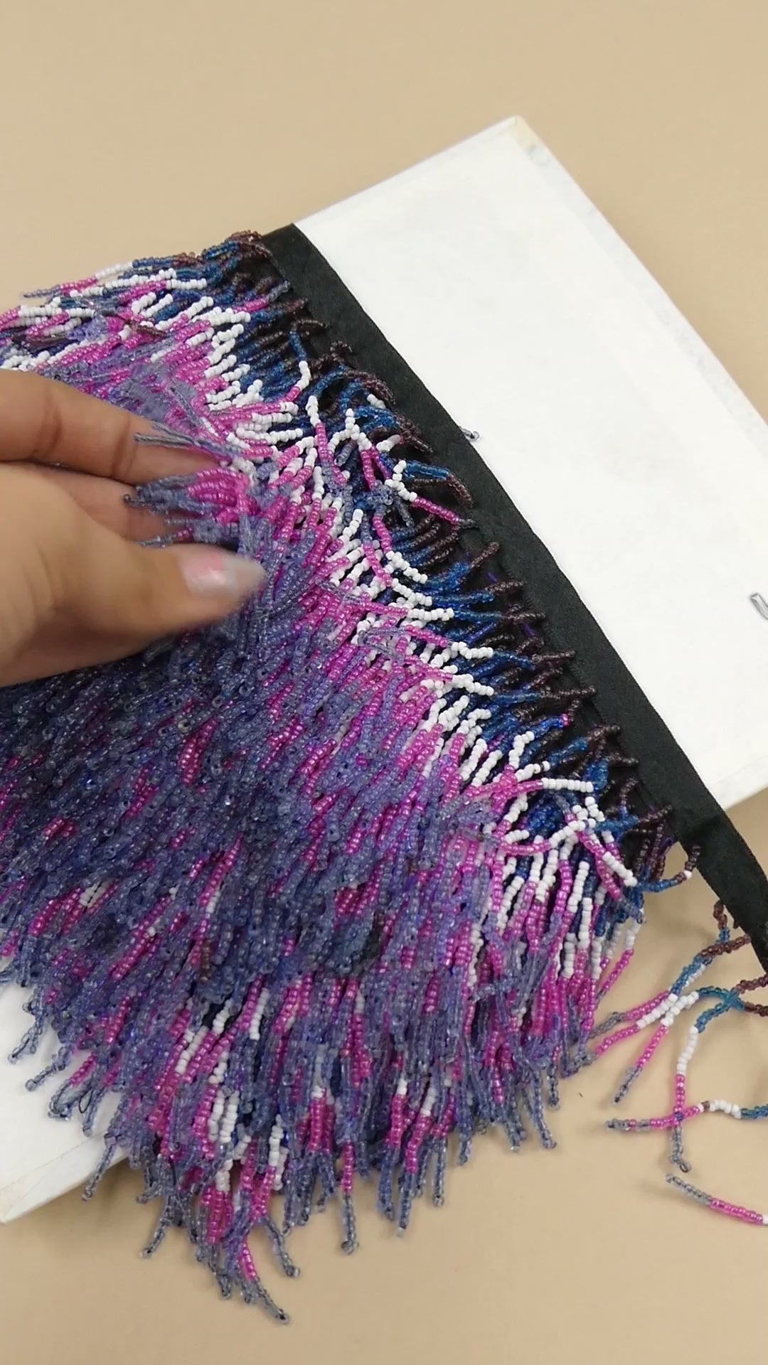 Multi Colored Beaded Trim, Sold by the yard – ShopJemme