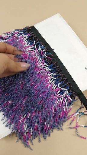Multi Colored Beaded Trim, Sold by the yard – ShopJemme